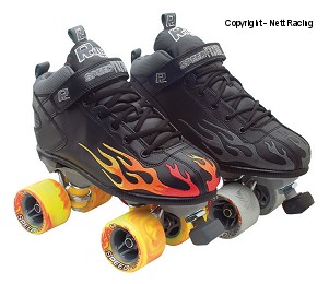 2016 Rock Flame Tri Color Ghost Roller Derby Rink Quad Speed Skate