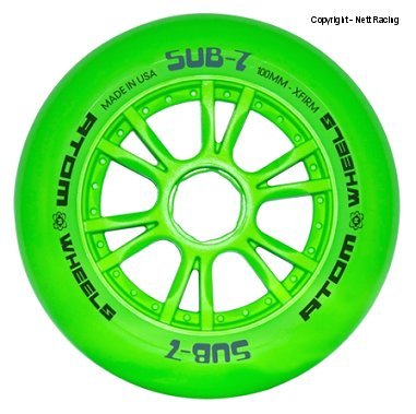 2019 Atom IQ Sub-7 Green Indoor Inline Speed Skate Wheels